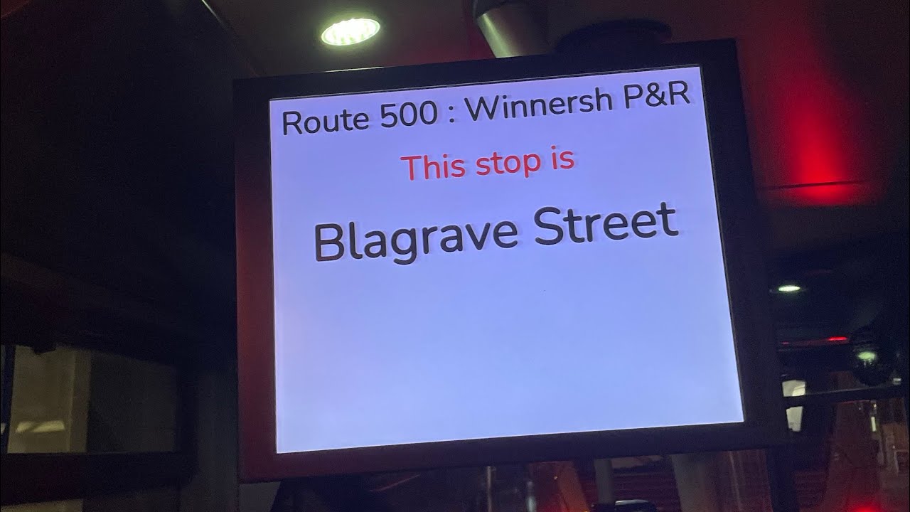 (Reading Buses 500 Announcement) 500 To Winnersh Triangle Park & Ride ...