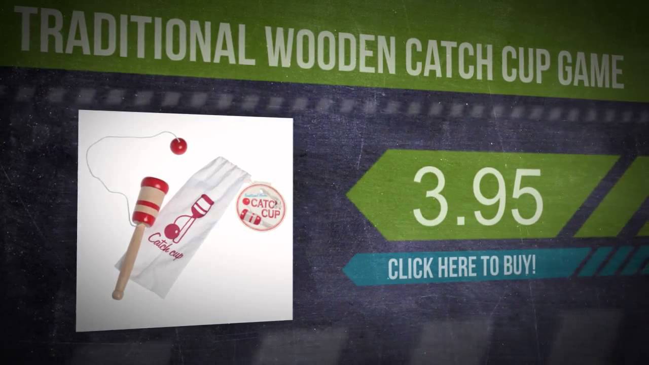Traditional Wooden Catch Cup Game - YouTube