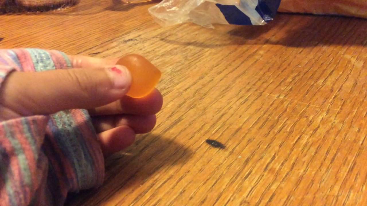 Cutting open gummy!!!! - YouTube