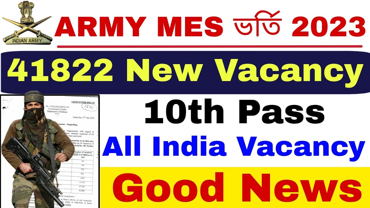 Army MES New Vacancy 2023 | Army MES Recruitment 2023 | Military Engineer Service 2023 | - YouTube