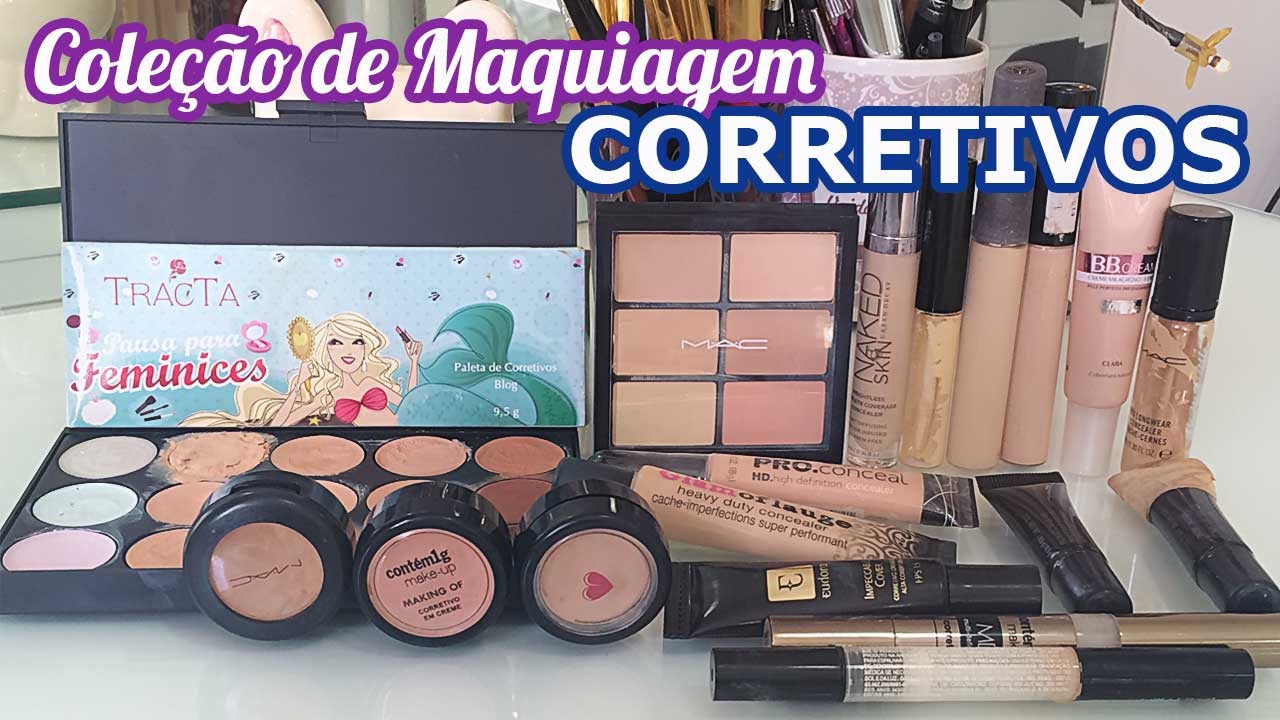 COLECAO DE MAQUIAGEM CORRETIVOS - YouTube