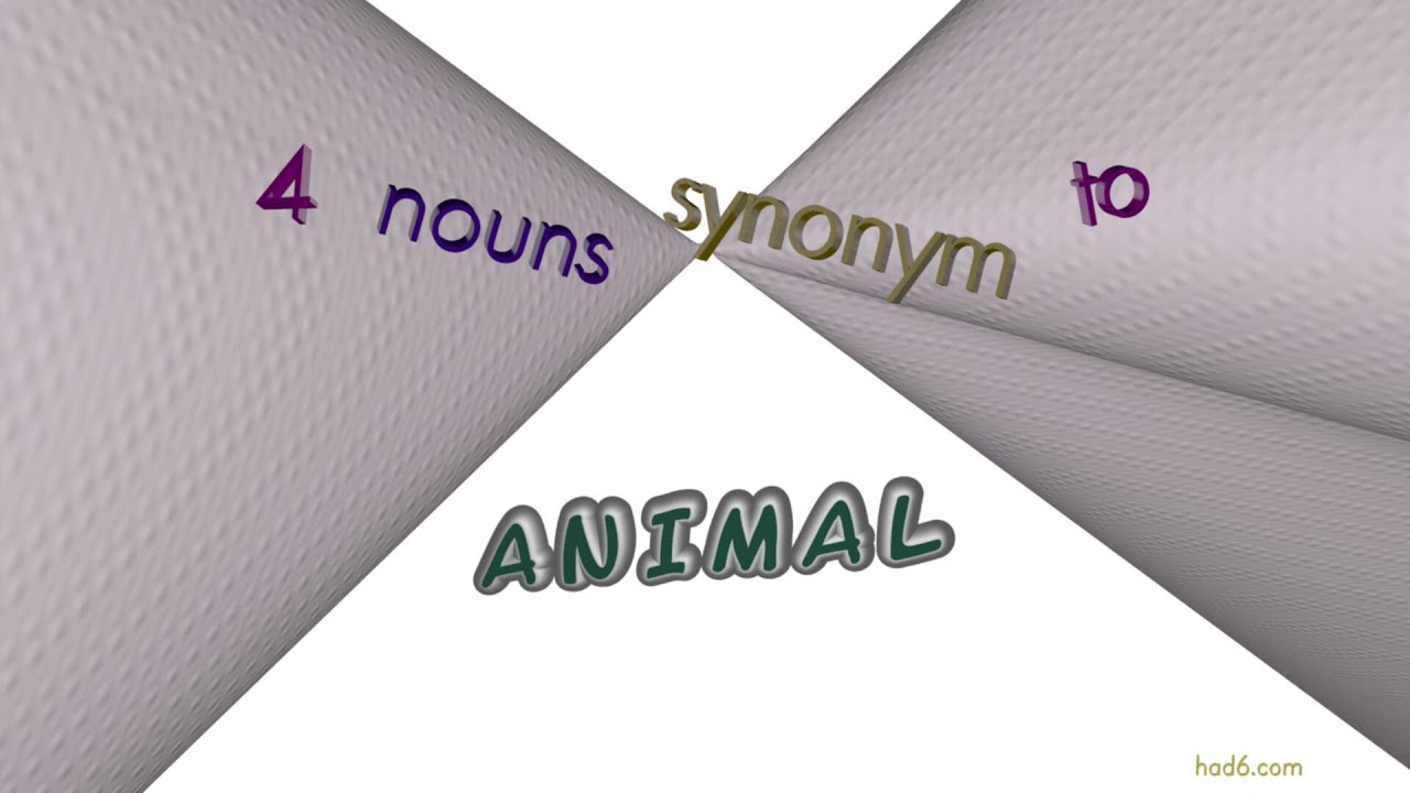 animal - 7 nouns which are synonym to animal (sentence examples) - YouTube