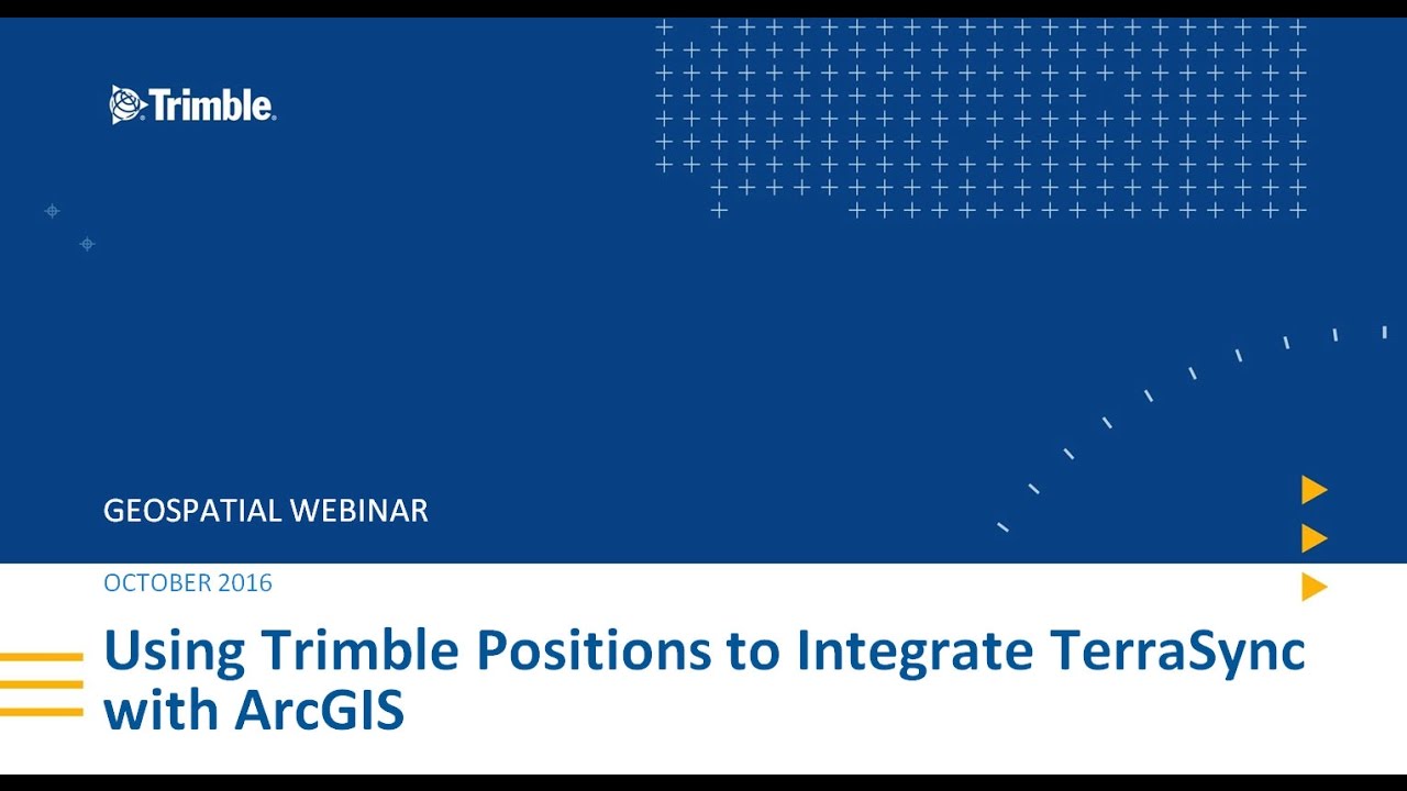 Webinar: Using Trimble Positions to integrate TerraSync with ArcGIS - YouTube