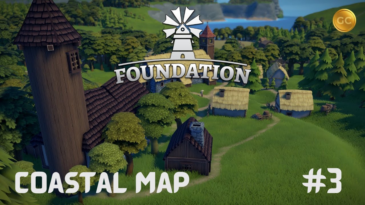 Foundation Gameplay 2022 | Update 1.8.1 | Coastal Map | Medieval ...