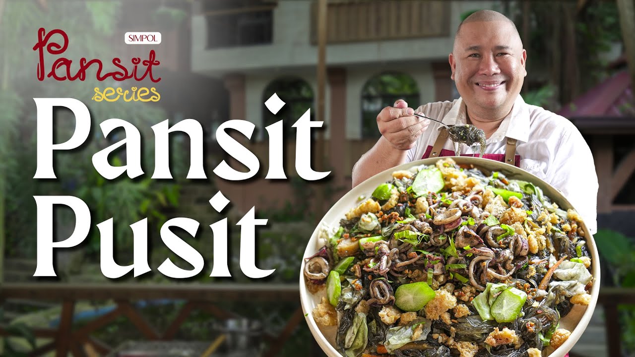 How to Make Pancit Pusit | Filipino Squid Ink Vermicelli Stir-Fry with ...