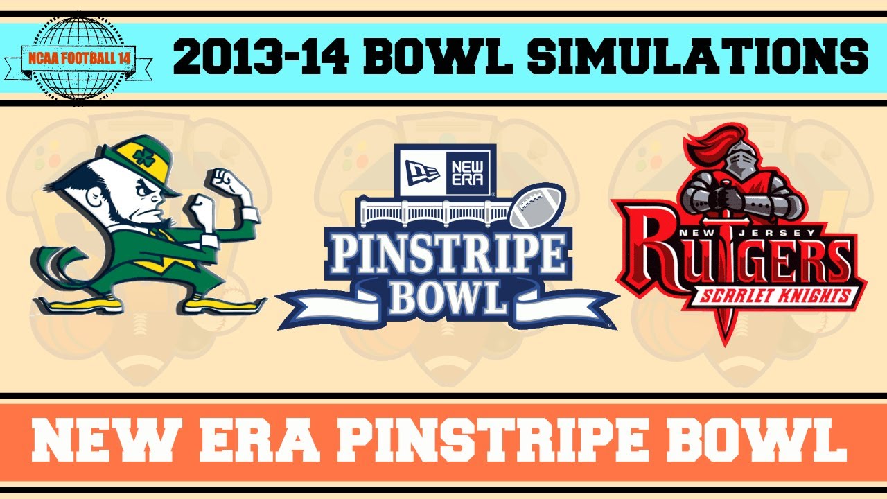 New Era Pinstripe Bowl (Notre Dame vs Rutgers) NCAA Football 14 - YouTube