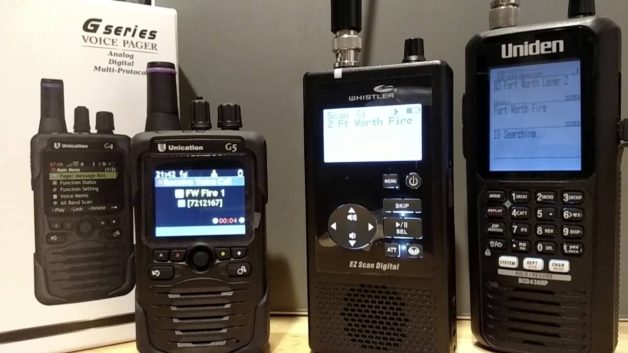Unication G5 vs Whistler 1080 vs Uniden BCD436HP - YouTube