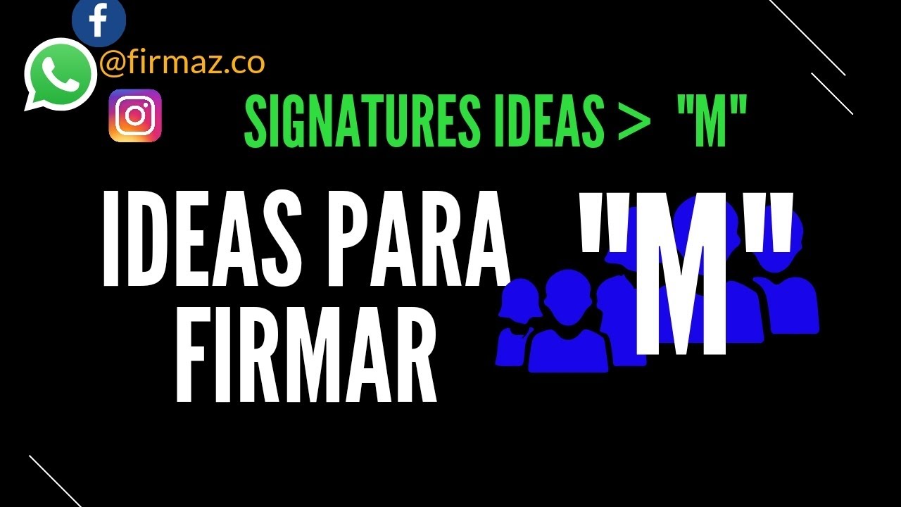 3 ideas para firmar ELEGANTES con M #firmar #signatures #firmas # ...