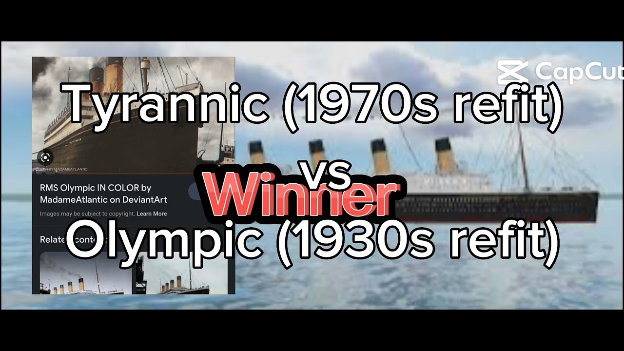 RMS TYRANNIC 1970s refit vs RMS Olympic 1930s refit - YouTube