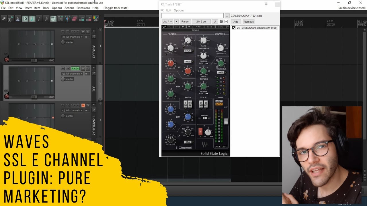 Waves SSL E-Channel plugin: pure marketing? - YouTube