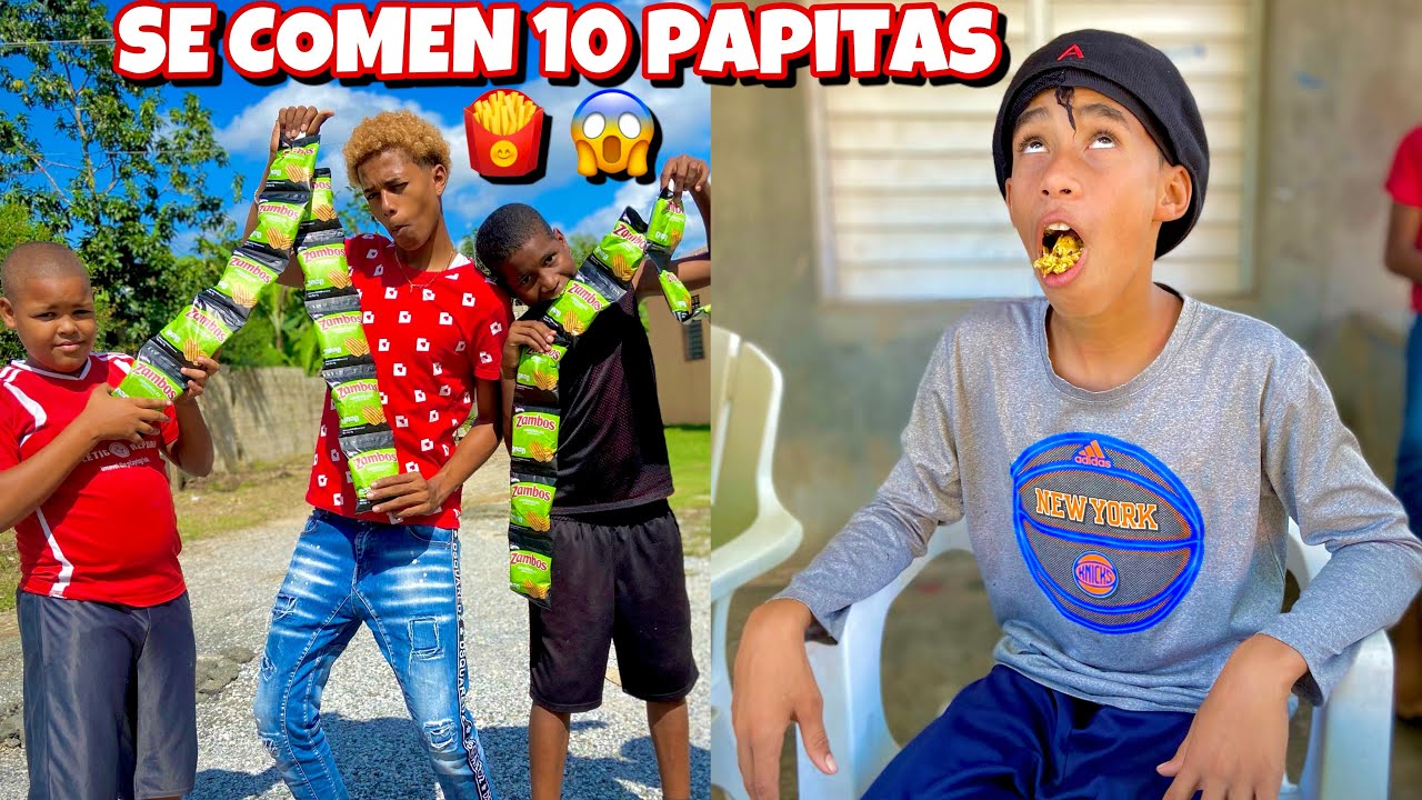 GRAN COMPETENCIA 🏆CUÁL MÁS PAPITA🍟 COMA GANA (los menores rd) - YouTube