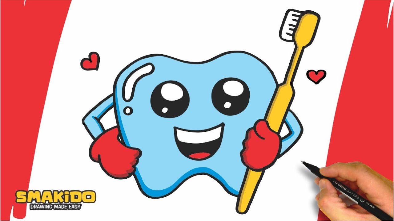 Cute Tooth Drawing