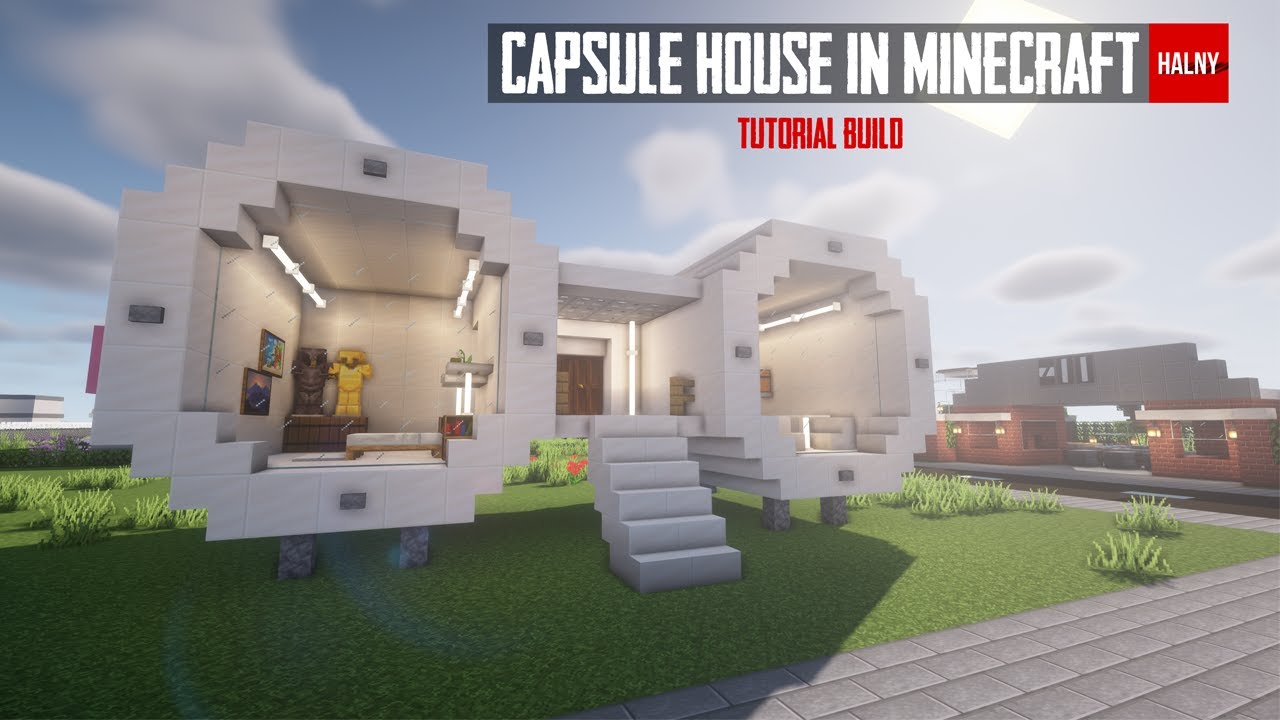 How to build a capsule house in Minecraft - YouTube