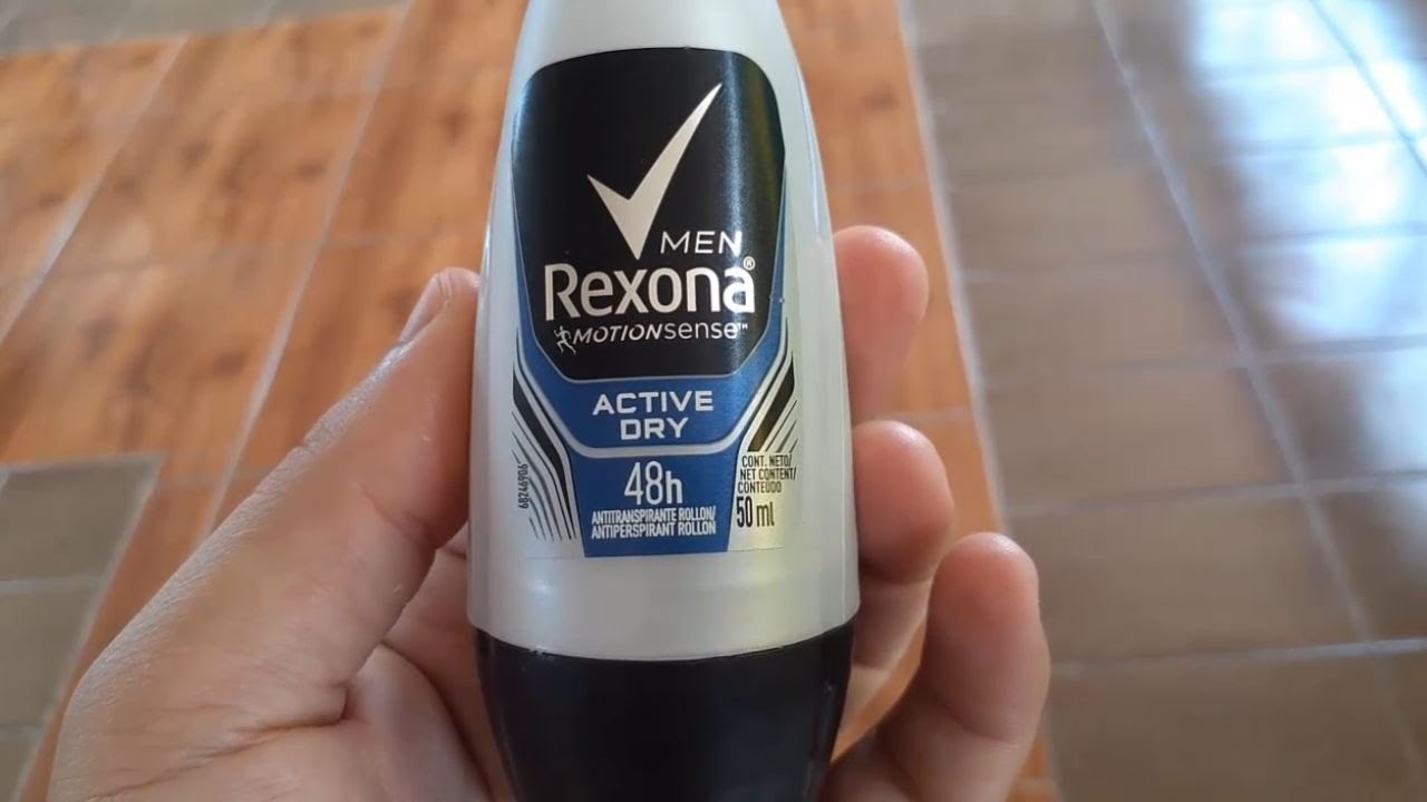 [RESENHA] Desodorante Antitranspirante REXONA Masculino Rollon ACTIVE DRY 50ml - Rexona. - YouTube