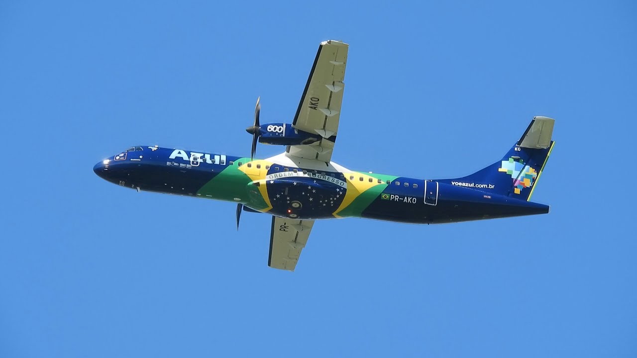O ATR72-600 MAIS LINDO DO MUNDO - DECOLAGEM DO BANDEIRINHA BRAZILIAN ...