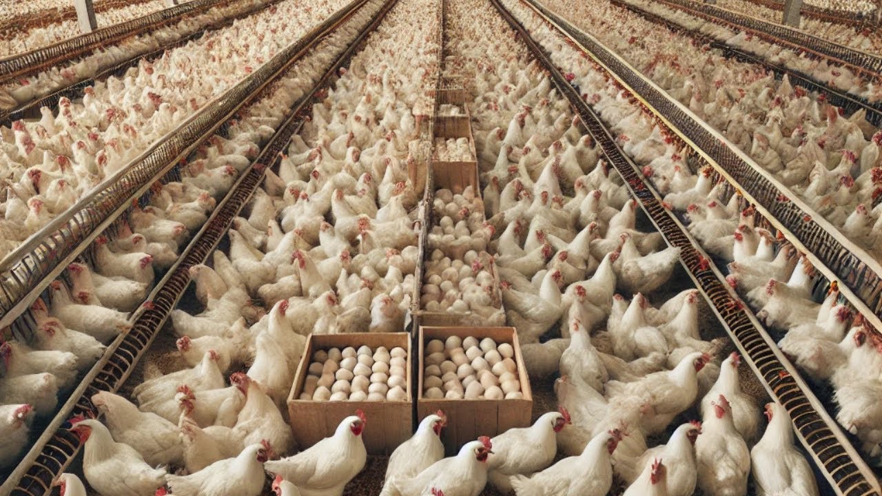 Full Video: How to raise thousands of commercial egg-laying chickens ...