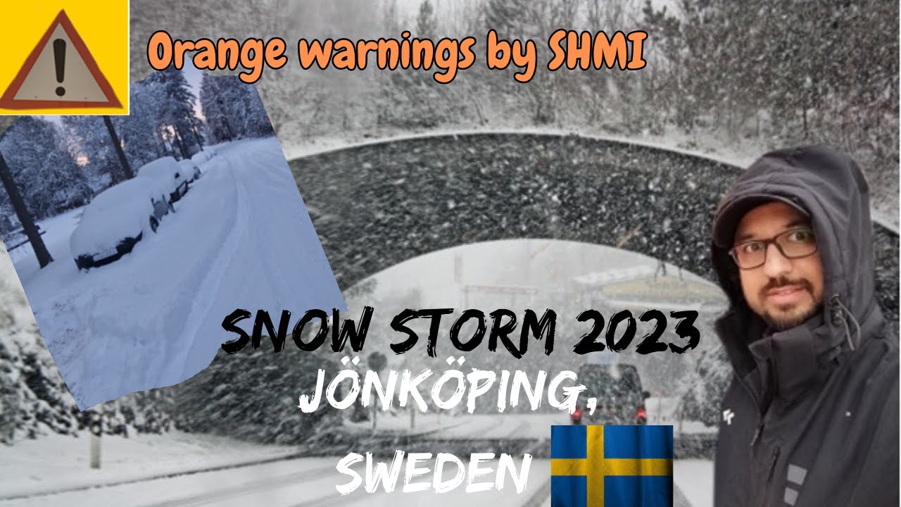 7th March,2023 Snow Storm in Sweden, Jonkoping ||Orange warnings by ...
