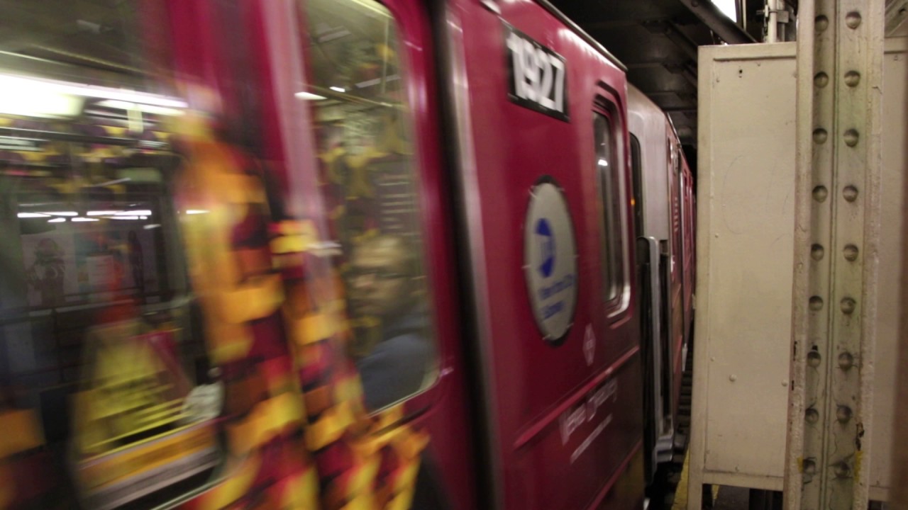 MTA NYC Subway 42nd St Shuttle S train leaving Times Square - YouTube