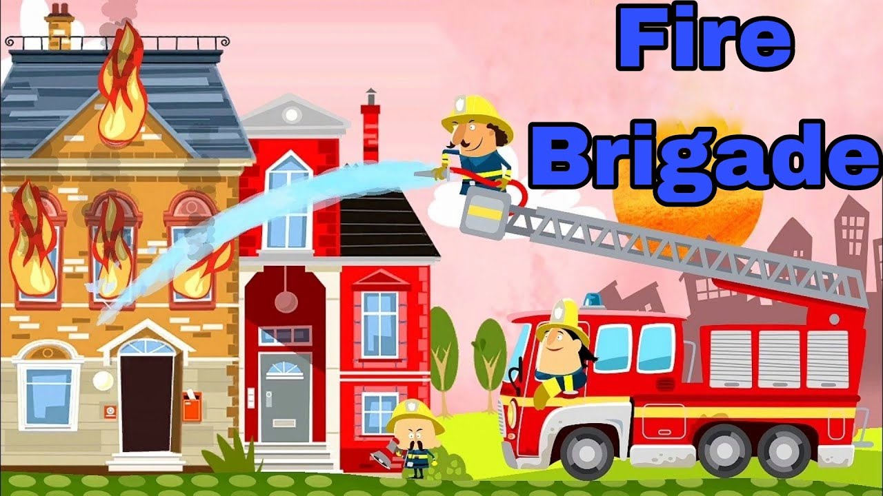 The kids play with Real Fire Trucks | Fire fighter Rescue Team - YouTube