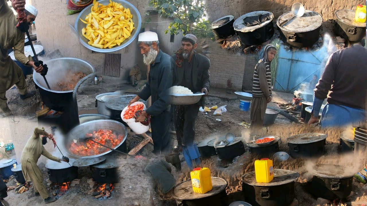 WEDDING CEREMONY: Preparing Kabuli Paluo For 1000+ people in A village ...