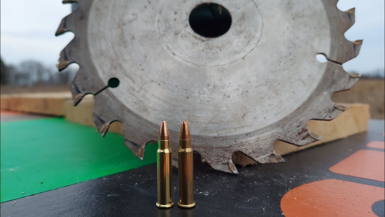 17hmr 20gr Bullets vs Saw Blade at 100yds - YouTube