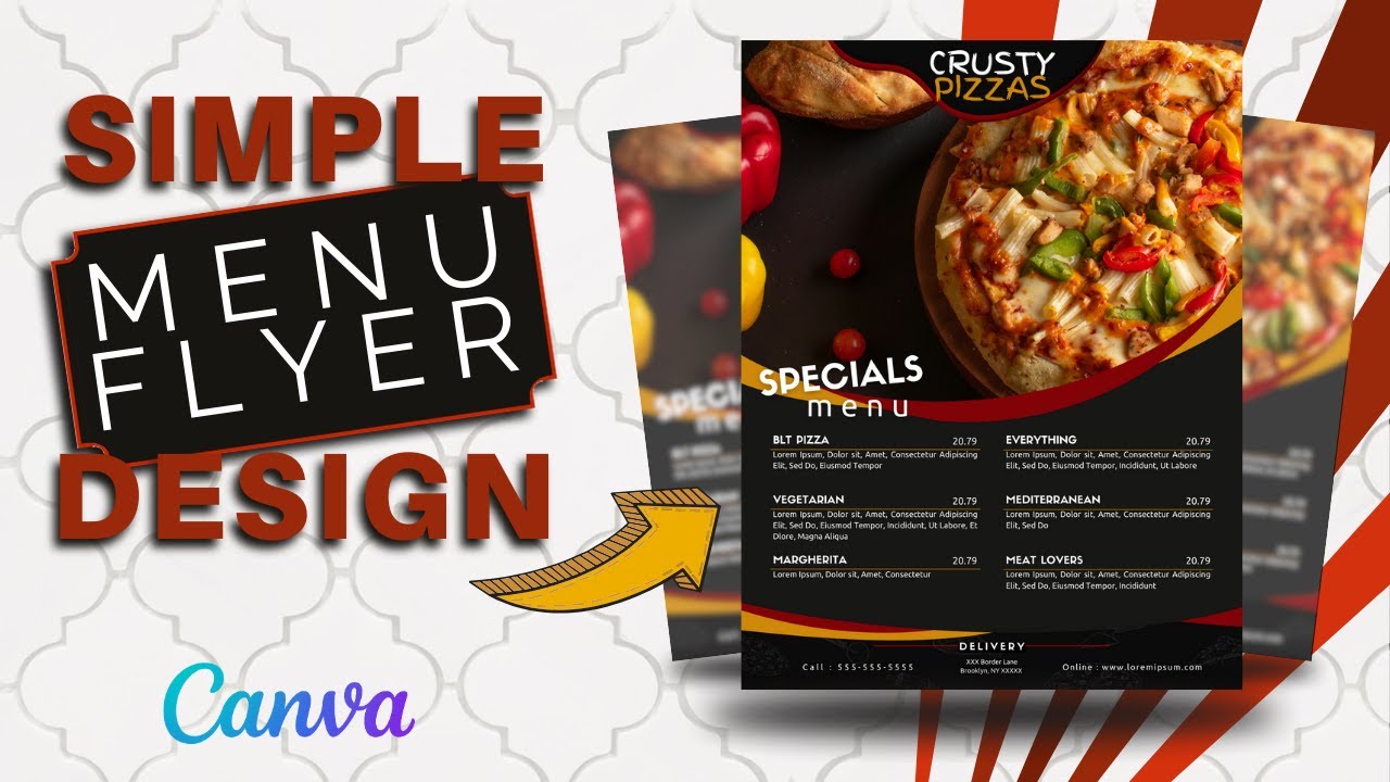 RESTAURANT MENU FLYER Design (FAST and SIMPLE Menu Flyer with Canva ...