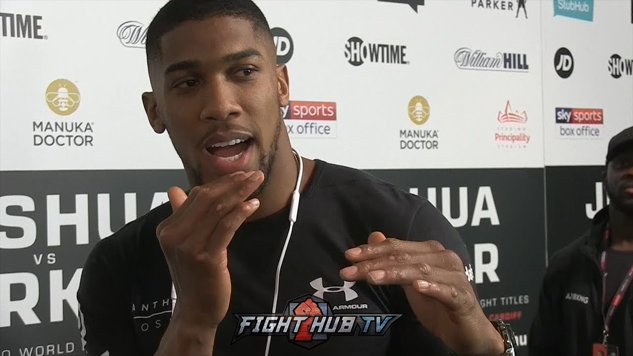 ANTHONY JOSHUA GIVES DOPE BOXING LESSON ON THE JAB AND RIGHT HAND! TAKE ...