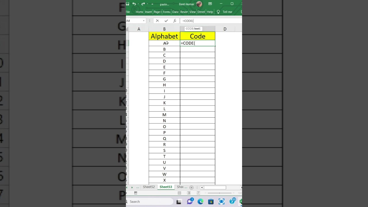 CODE Formula In Excel excel shorts YouTube CODE Formula In Excel excel shorts YouTube