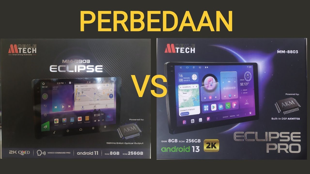 Perbedaan Head Unit Android MTech ECLIPSE dan ECLIPSE PRO - YouTube