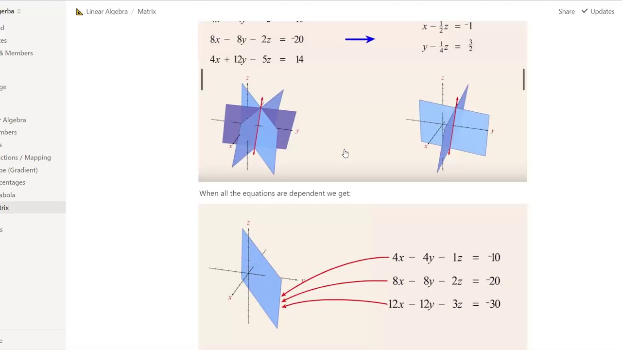 66 Solving linear equation systems using Matrices Manipulation - YouTube