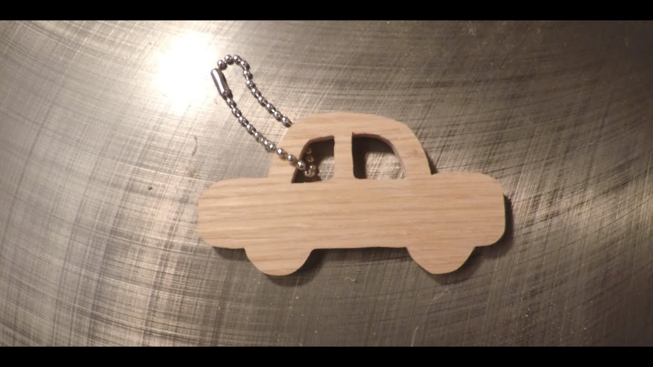 Car - scroll saw keychain - YouTube