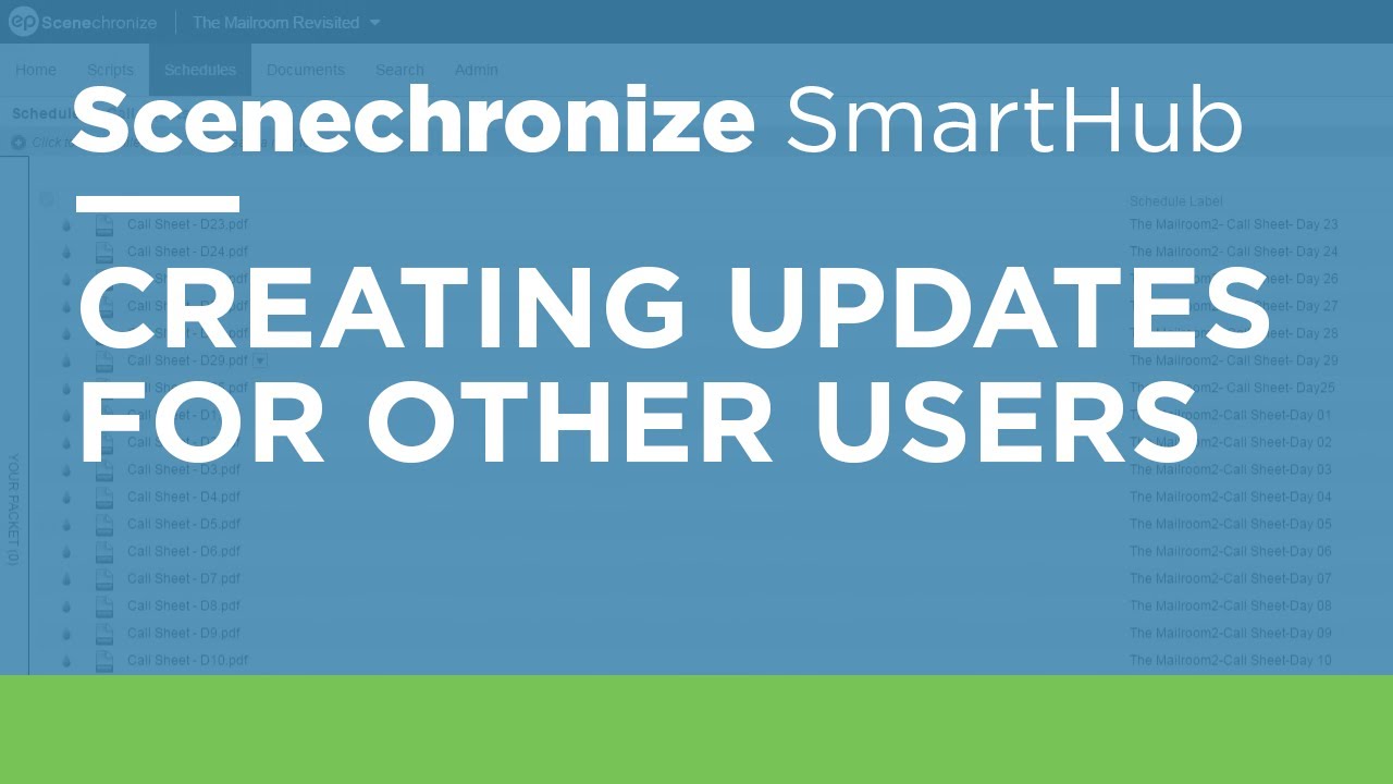 Scenechronize SmartHub - Creating Updates for Other Users - YouTube