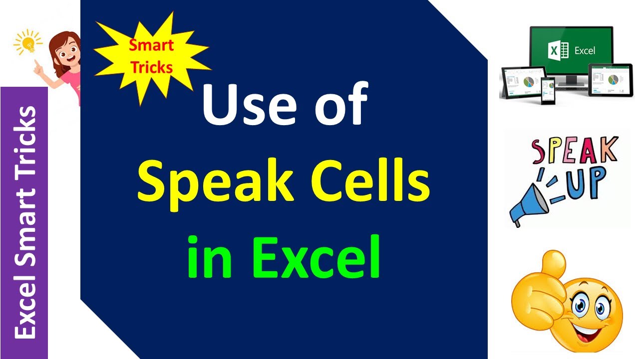 Excel Speaks Cells Tricks || Use of Speak Cells in Excel - YouTube