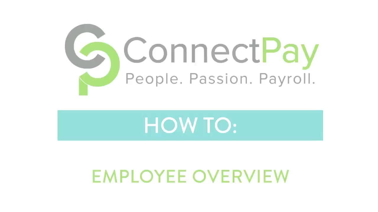 ConnectPay Payroll Software - Employee Overview - YouTube