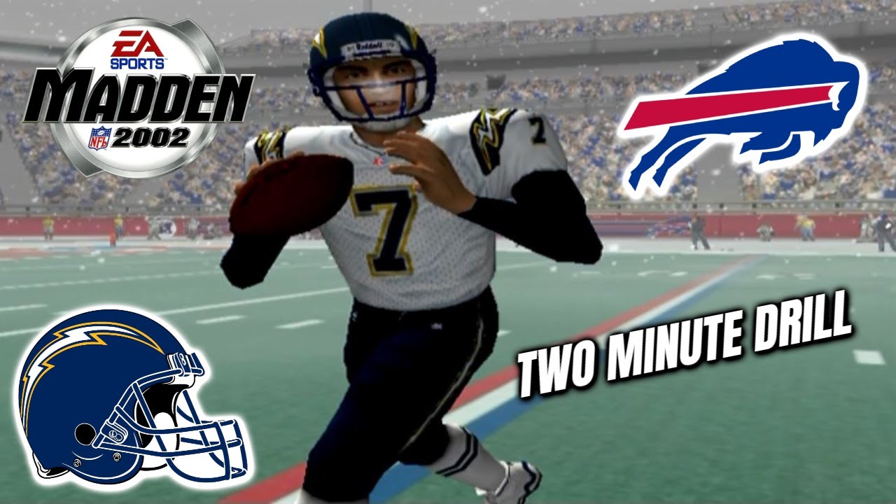 Madden 2002 PS2 Gameplay - Two Minute Drill: Chargers @ Bills - YouTube