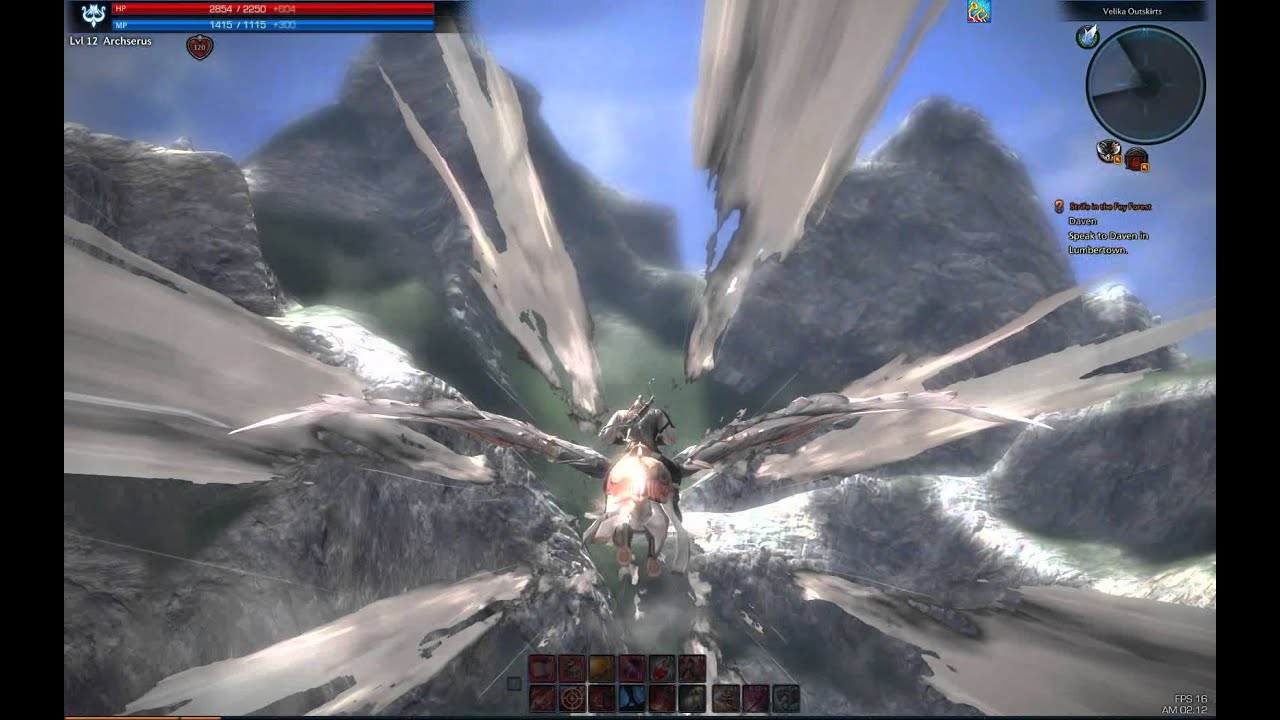 TERA Online: Flying from Velika to Lumbertown - YouTube