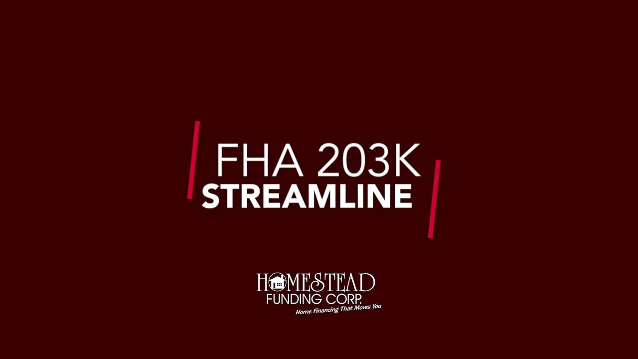 FHA 203k Streamline Loans - YouTube