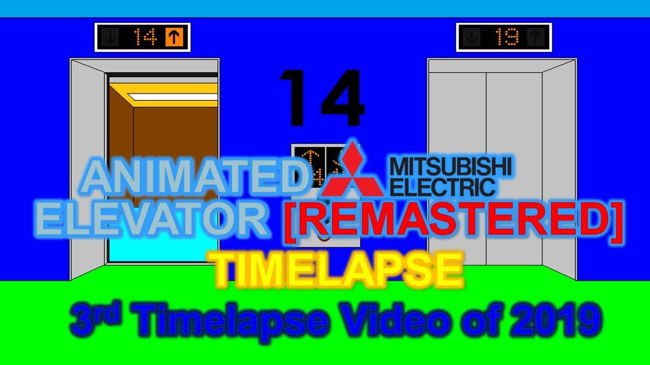 Animated Mitsubishi Elevator [REMASTERED] TIMELAPSE - YouTube