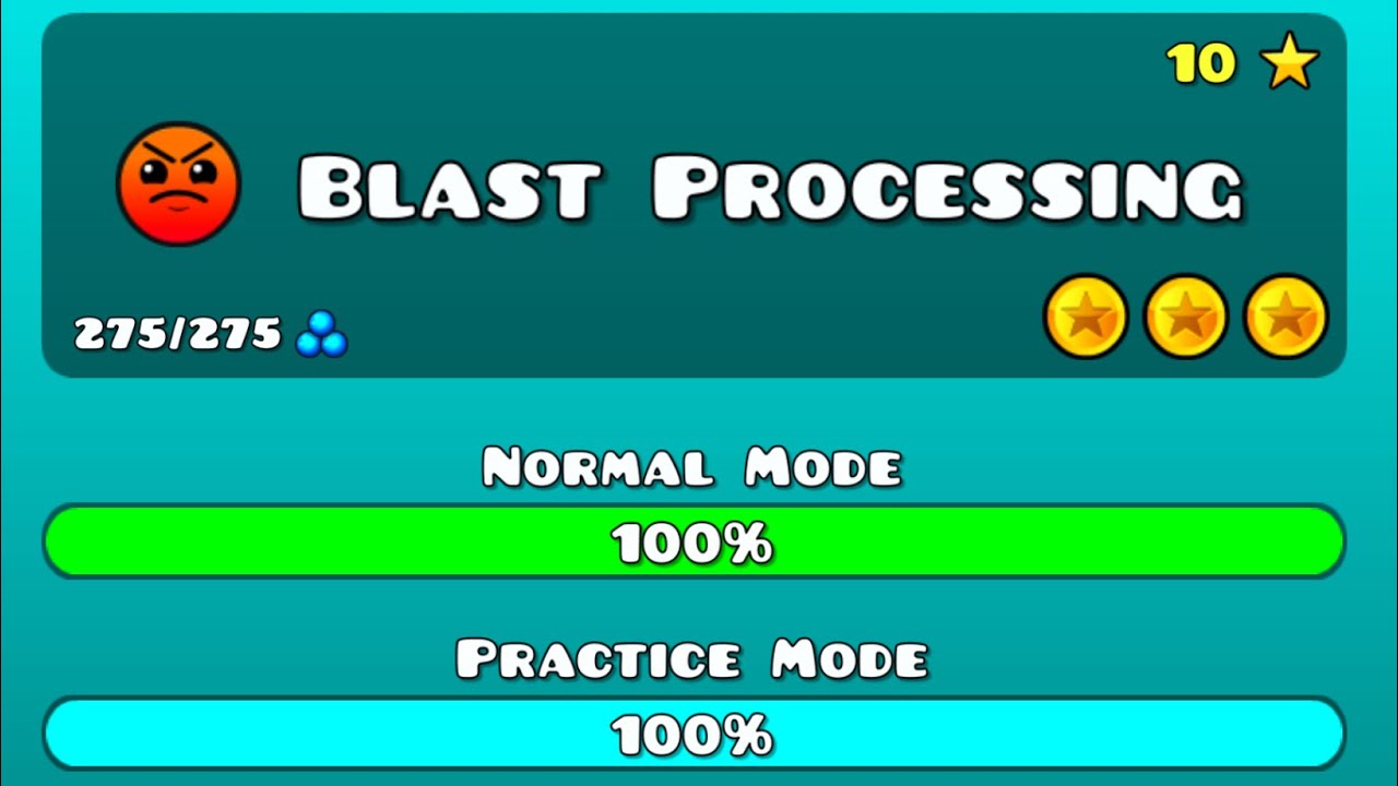 On my way to beat Blast Processing in Geometry Dash! - YouTube
