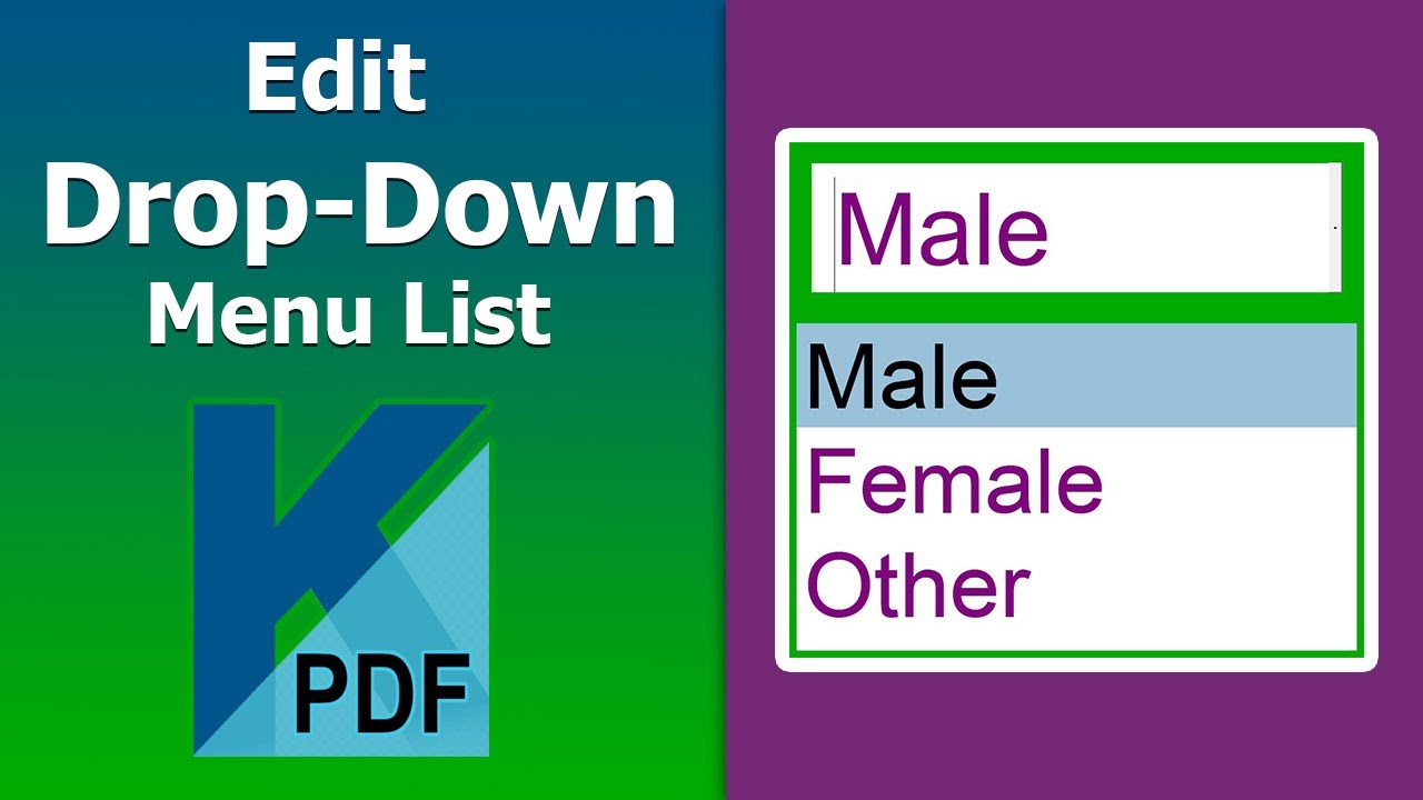 How to edit drop down list in pdf using Kofax Power PDF - YouTube