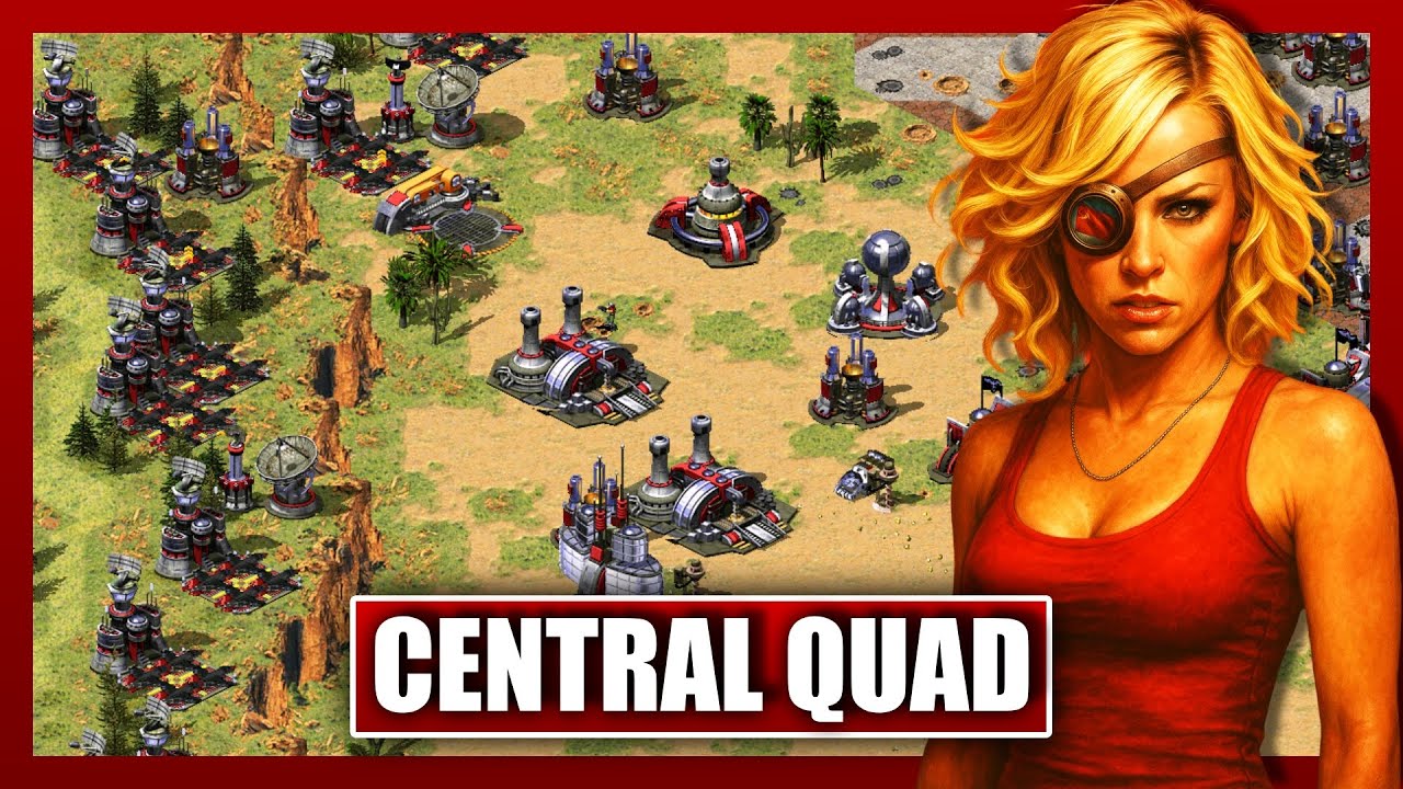 Red Alert 2 | Central Quad | (7 vs 1 + Superweapons) - YouTube