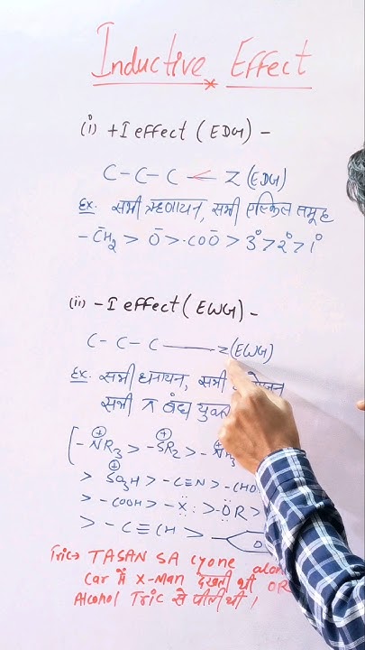 Inductive effect| Types of inductive effect| +I effect | -I effect| goc | chemistry with Sunil ...