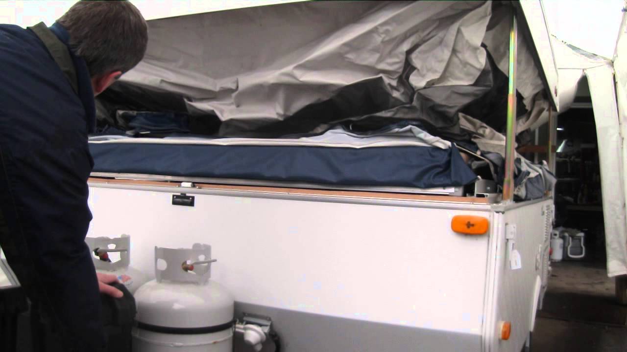 2010 Coachman Clipper electric lift - YouTube
