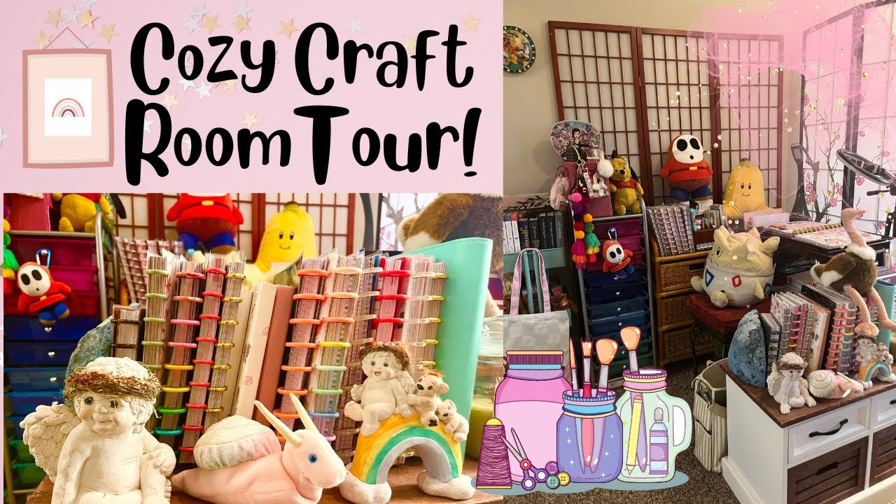 Cozy Craft Room & Filming Set-Up Tour 💖💖💖 - YouTube