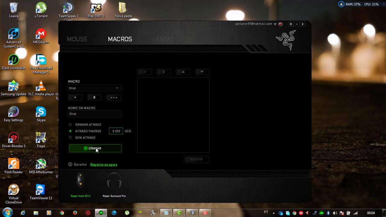 Macro Razer Para Qualquer Mouse Point Blank Aug e Sniper Shot - YouTube