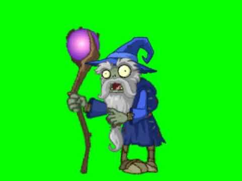 Plants vs Zombies ( Wizard Zombie Walking ) Green screen part 1 - YouTube