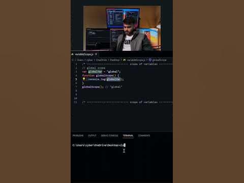 Scope in js #developer #javascript #shorts #web #webdevelopment #nodejs #js #react #tricks - YouTube