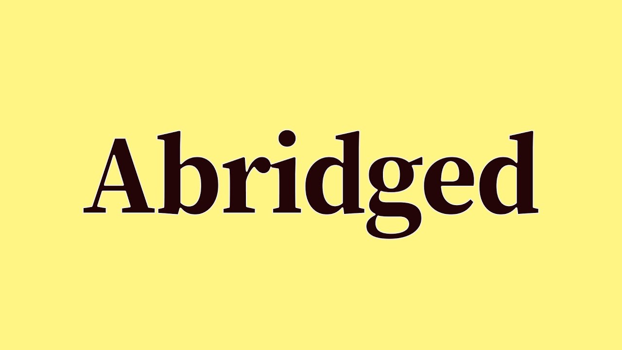 Abridged Pronunciation YouTube abridged-pronunciation-youtube