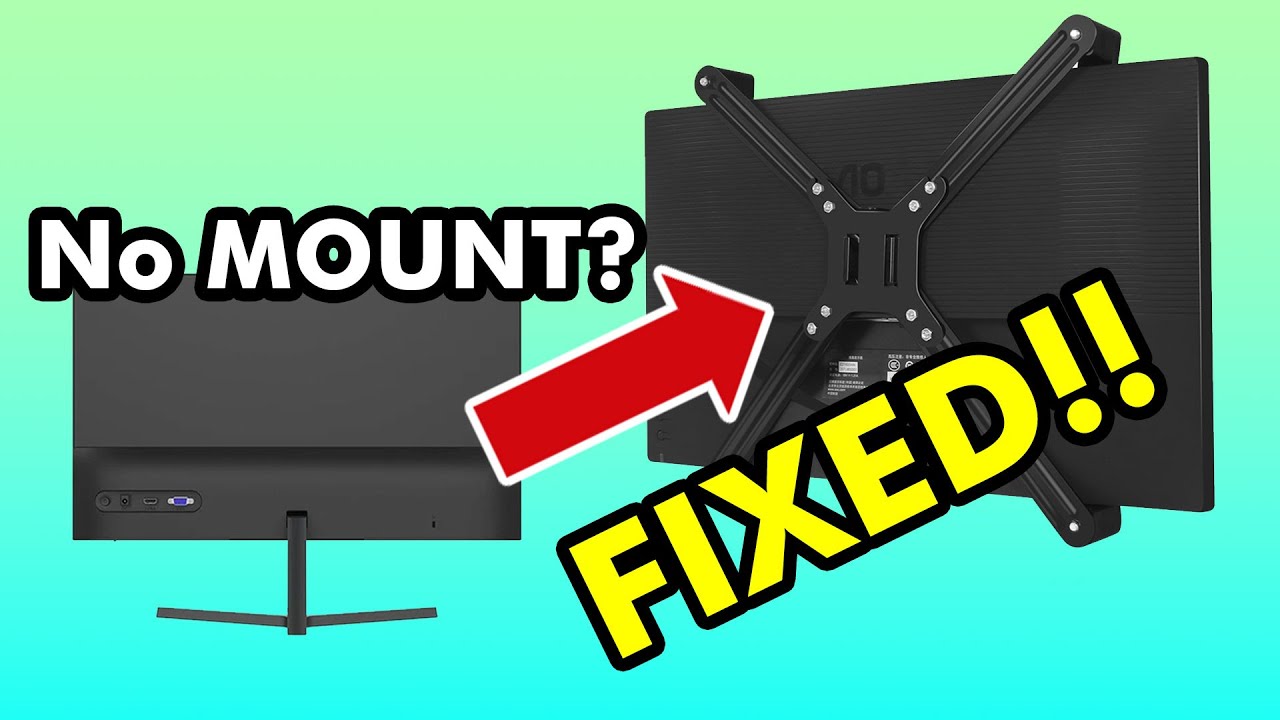 Add BRACKETS to MOUNT to your non-VESA monitor! - YouTube
