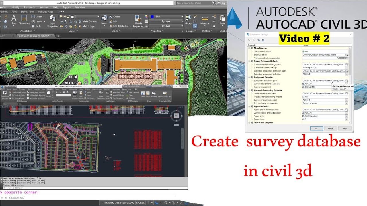 Survey Database in civil 3d - YouTube
